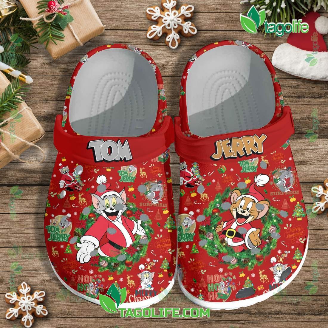 Cartoon Tom And Jerry Merry Christmas Crocs Clogs | by Style Fashion ...