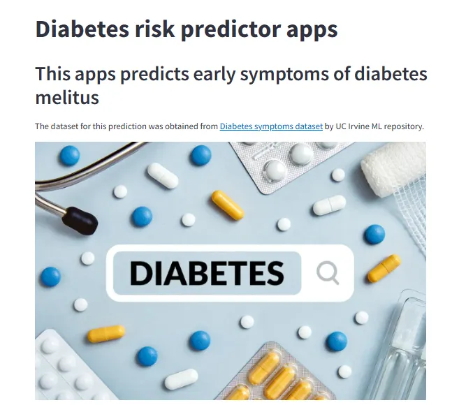 Harish Muhammad | Early Risk Diabetes Predictor - Machine Learning App