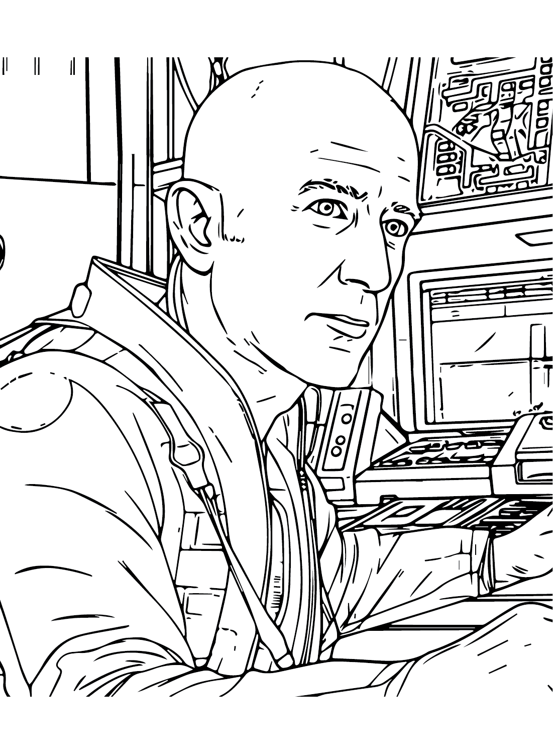 Jeff Bezos Coloring Pages - Coloringonlinefree - Medium