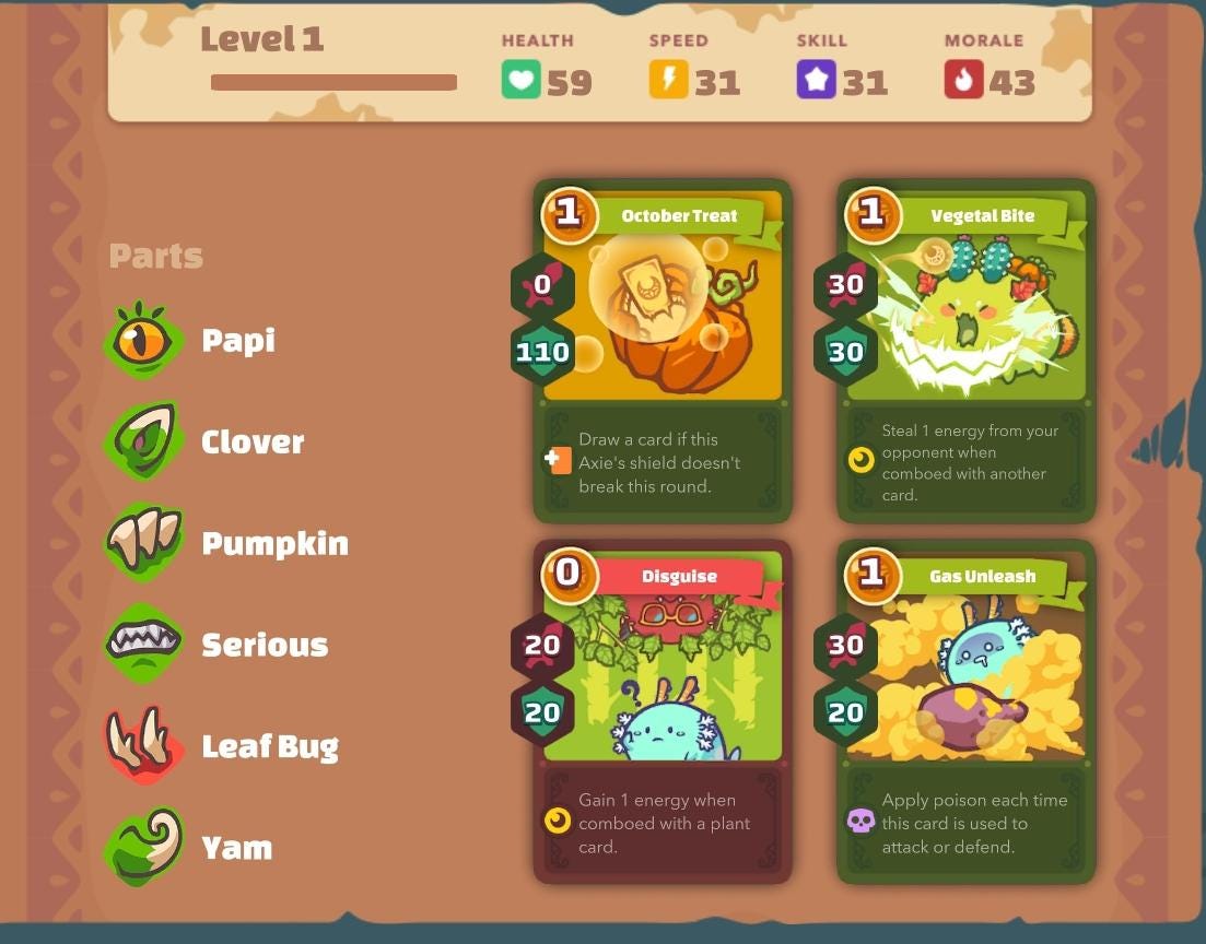 In Axie Infinity, each Axie has a level that represents its overall strength and power. Axie ...