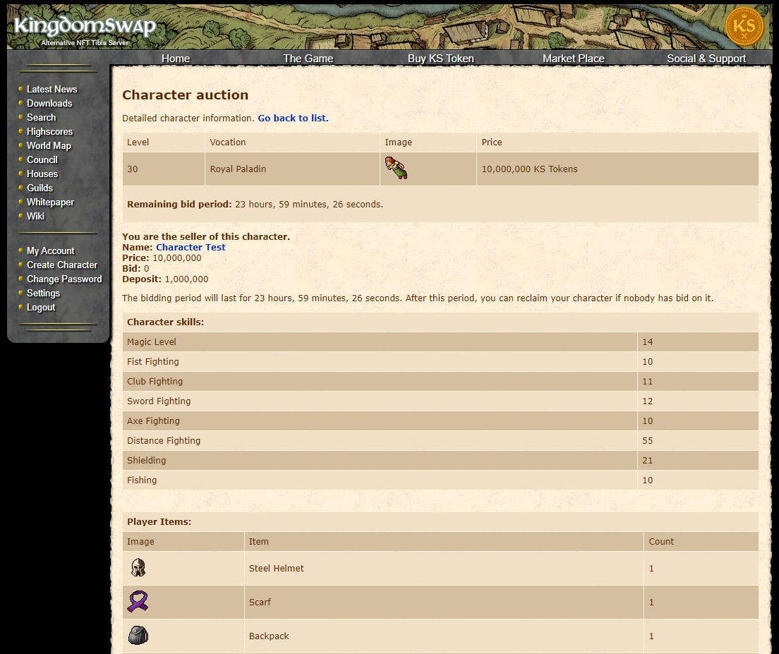 Character Auction: a new way for trading characters | by Kingdom Swap ...