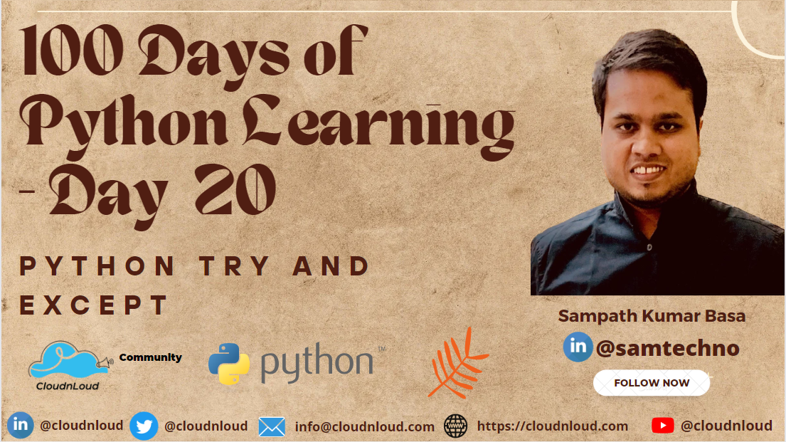 Python Try and Except: Handling Errors Like a Pro | by Sampathkumarbasa ... Python Try and Except: Handling Errors Like a Pro | by Sampathkumarbasa ...