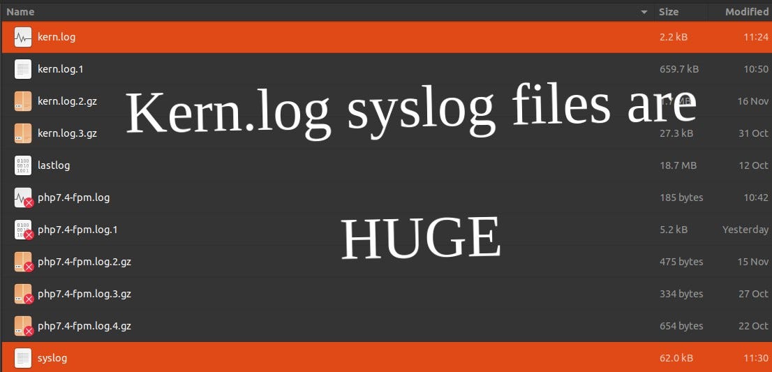 syslog, Journal and kern.log files size are huge! | by Abdullah Farwees - Video Audio Software ...