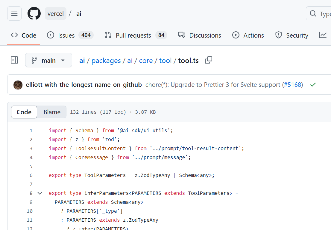 tool in vercel/ai package source code. | by Ramu Narasinga | Medium