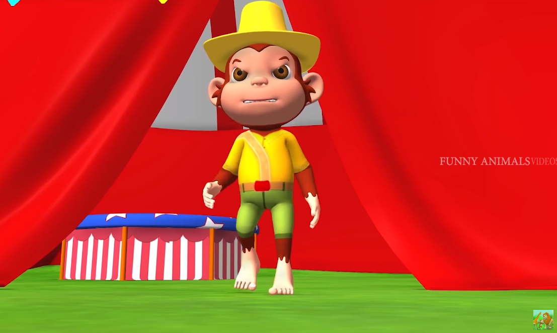 Hunter Monkey Monster Truck vs Dinosaur | Forest Animals Chasing Monkey ...