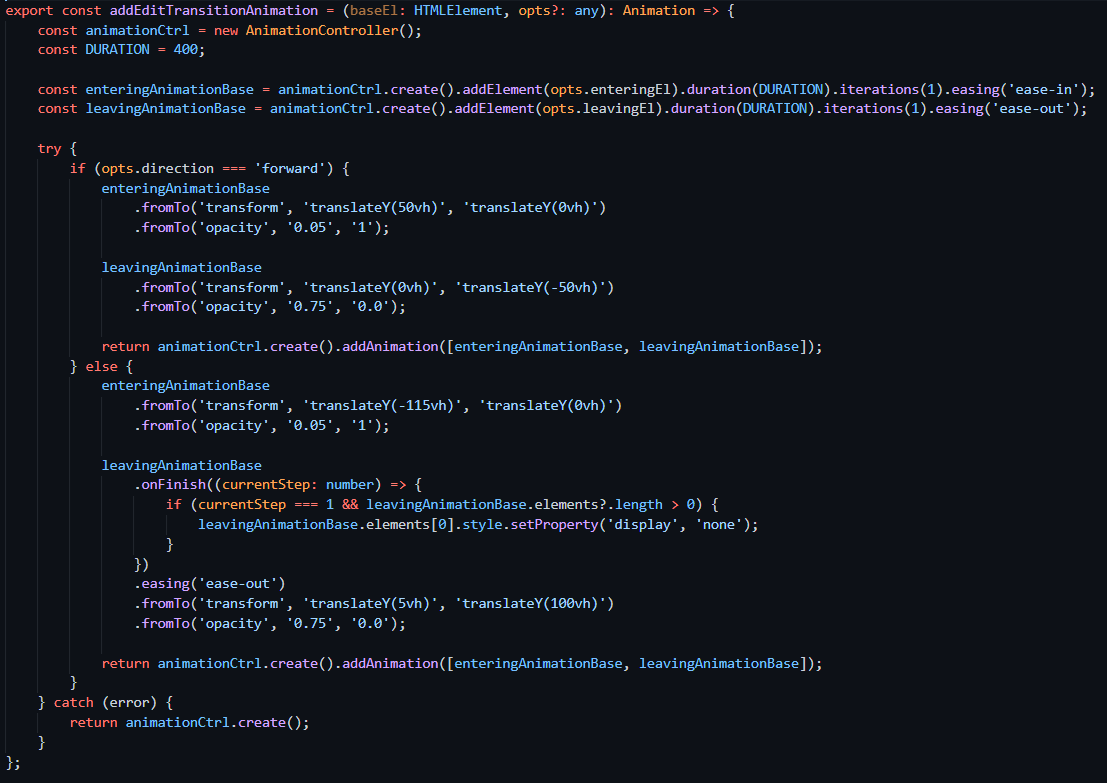 Custom Ionic/Angular transitions. During recent development, I stumbled ... Custom Ionic/Angular transitions. During recent development, I stumbled ...