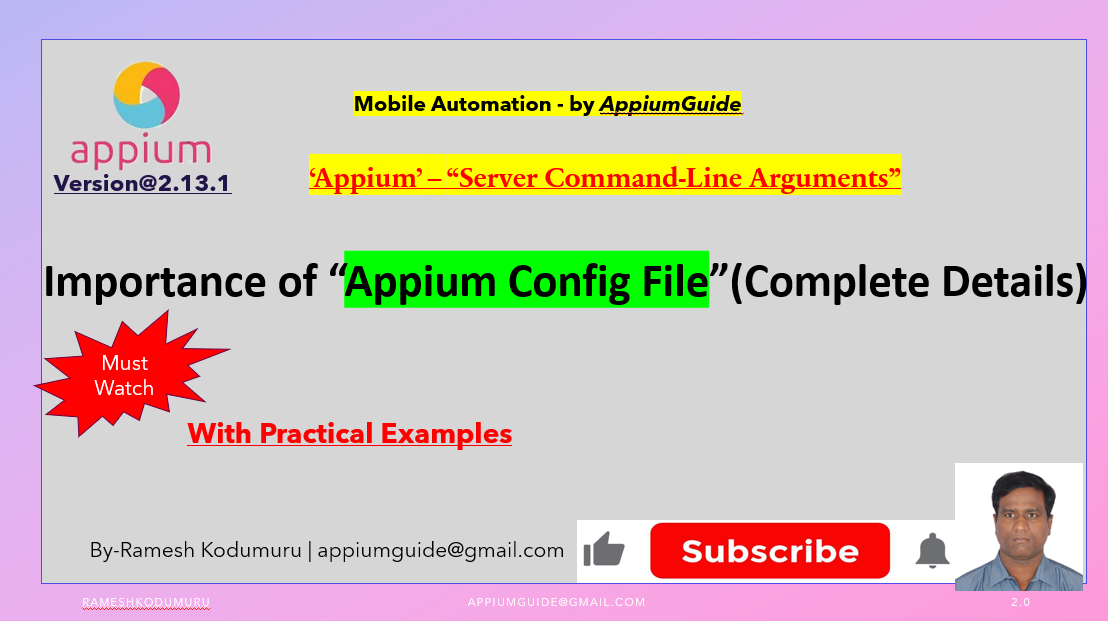 #113.Appium CLI — Importance of “Appium Config File”| Complete Guide & Key Insights for Appium ...