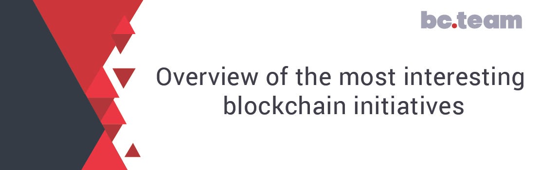 Overview of the most interesting blockchain initiatives | by bc.team ...