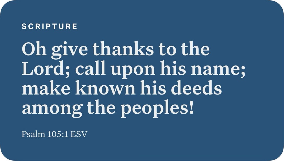 Tell Someone About Jesus. Psalm 105 : 1 | by Alyssia Doolabh | Faith ...