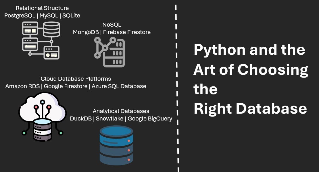 Python and the Art of Choosing the Right Database | by Py-Core Python Programming | Towards Dev