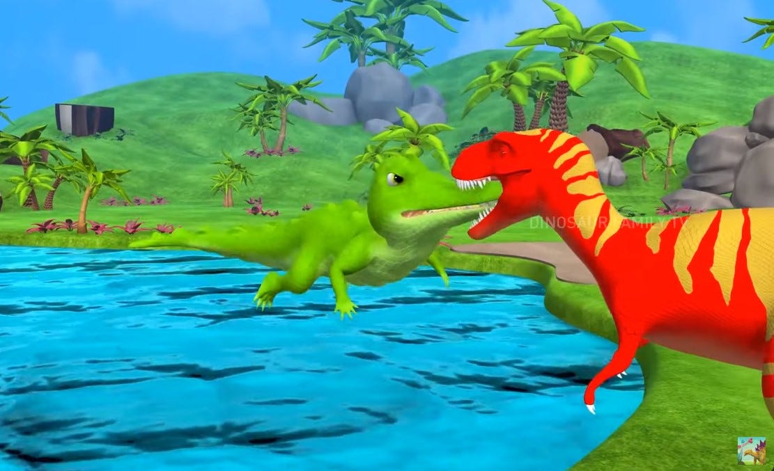 Epic Battle of Trex and Crocodile — Jurassic World | Dinosaur Fights ...