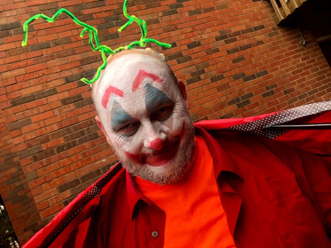 Evil Clown Makeup With Beard