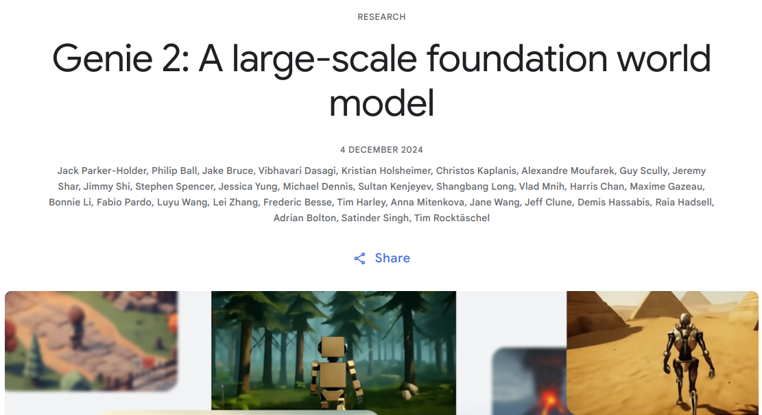 Foundation world models // Genie 2 and friends | by evoailabs | Medium