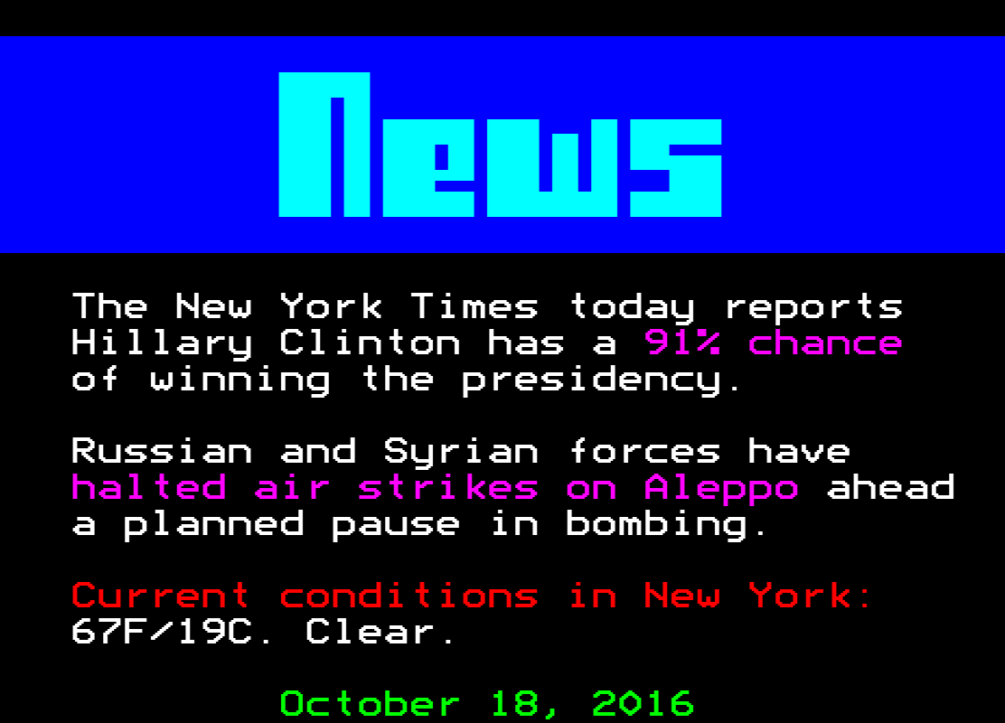 October 18, 2016 | by Heather Rasley | Teletext News | Medium