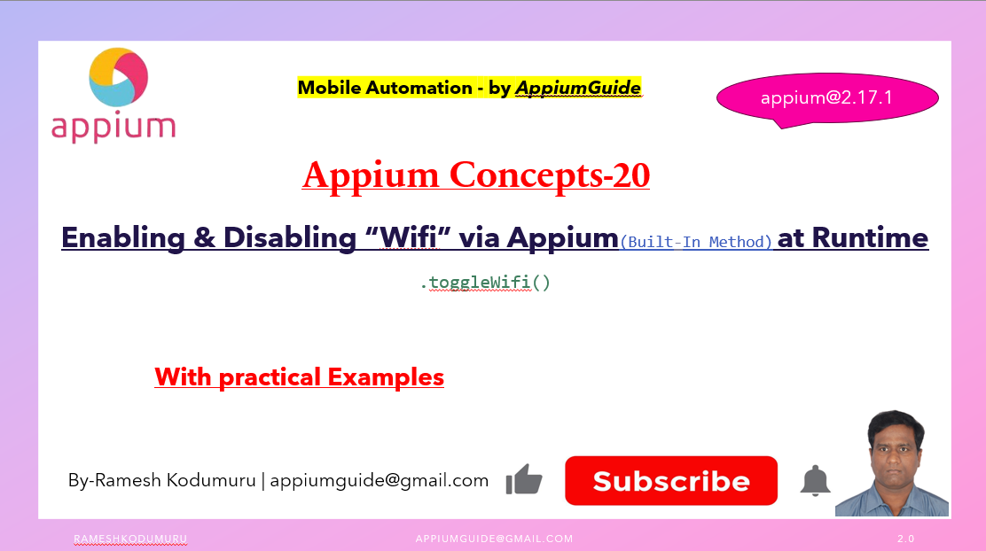 #133.Appium Concepts : Enabling & Disabling “Wifi” via Appium(Built-In Method) at Runtime | by ...