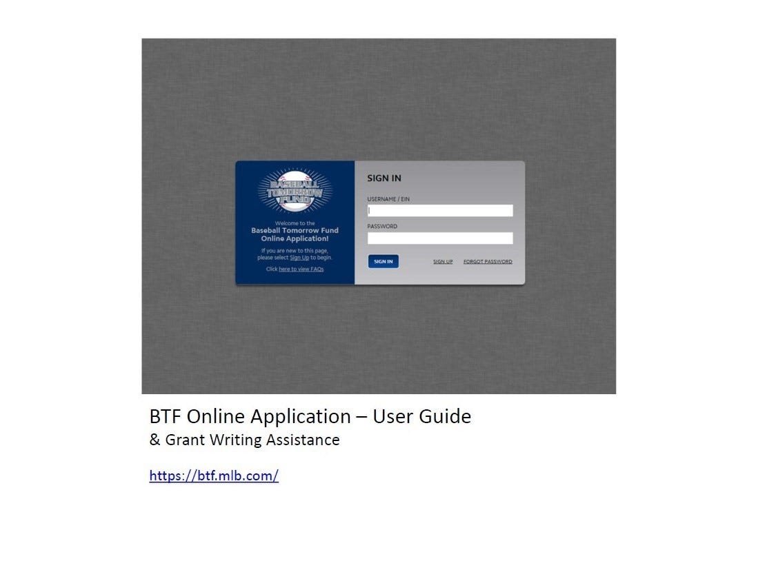 BTF Online Application User Guide | by Baseball Tomorrow Fund | BTF ...