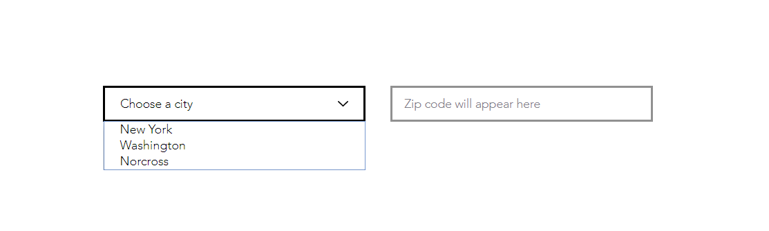 Autofill the field based on dropdown choice using Wix Code Corvid. City — Zip Code example. | by ...
