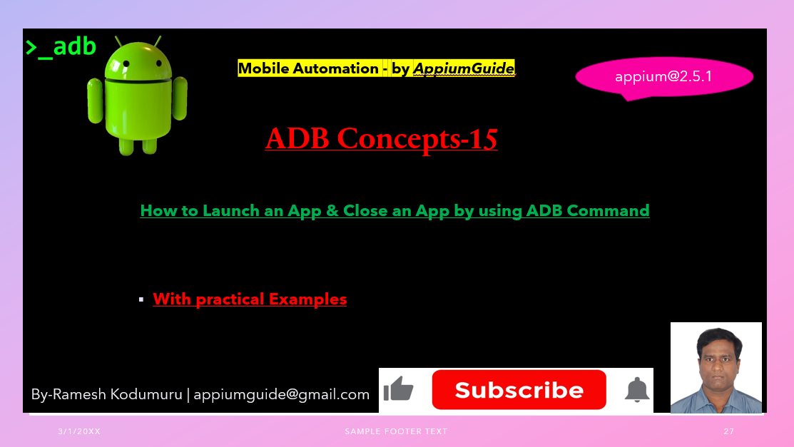#123.ADB Concepts : How to ‘Launch an App & Close an App’ by using ADB Command | by "Appiumguide ...