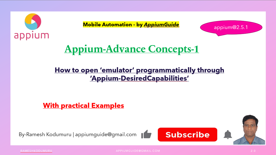 #145.(Appium-Adv-Concepts)-How to open ‘emulator’ programmatically through ‘Appium ...