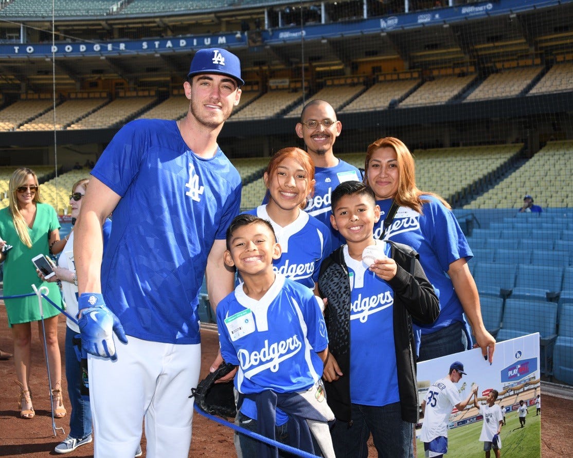 Family At Baseball Game Dodgers
