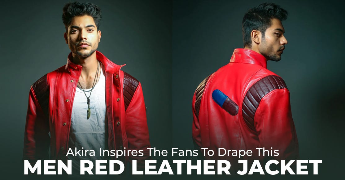 Akira Inspires The Fans To Drape This Men Red Leather Jacket | by ...