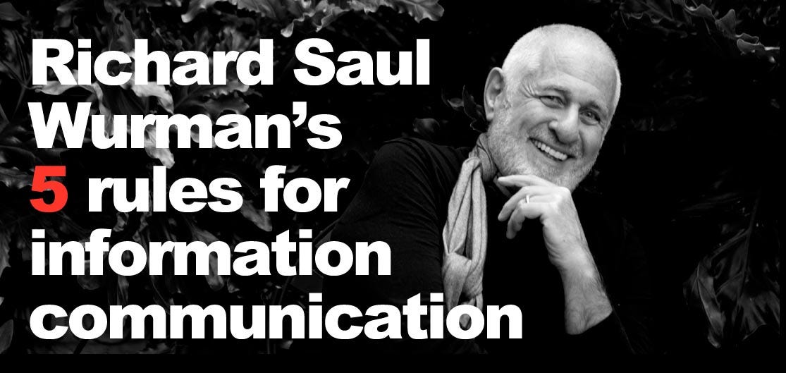 Wurman’s Five Rules of Information Communication | by Bill Ferster | Medium