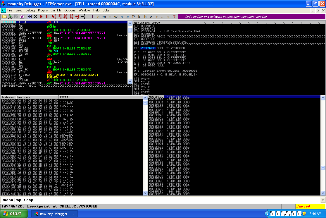 Exploit Development 101 — Buffer Overflow Free Float Ftp By Shad3 Infosec Write Ups