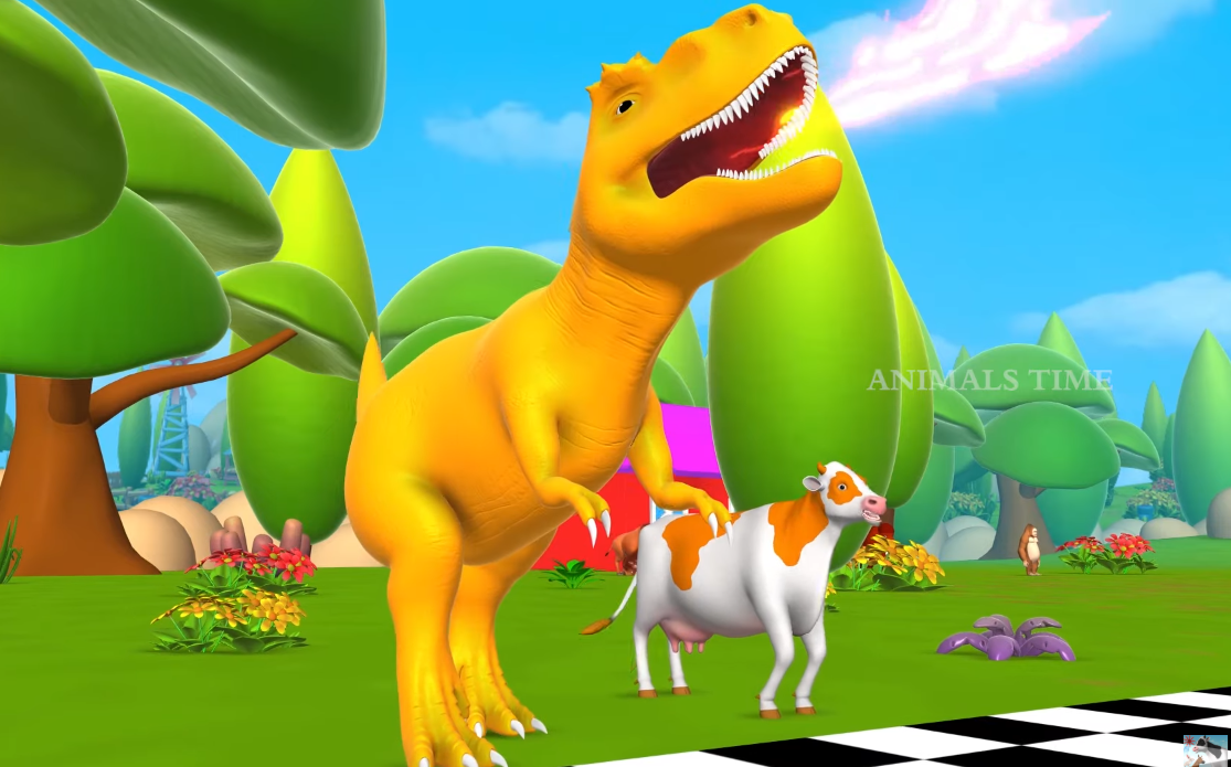 T-Rex Wild Animals & Farm Animals Face Off in an Epic Race Challenge ...
