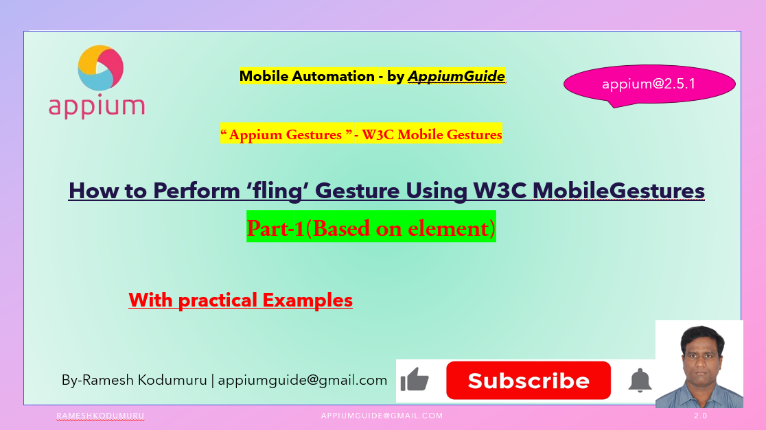 #8.Appium Gestures-(Part-1)-How to Perform ‘FlingGesture’ based on element-Using W3C ...