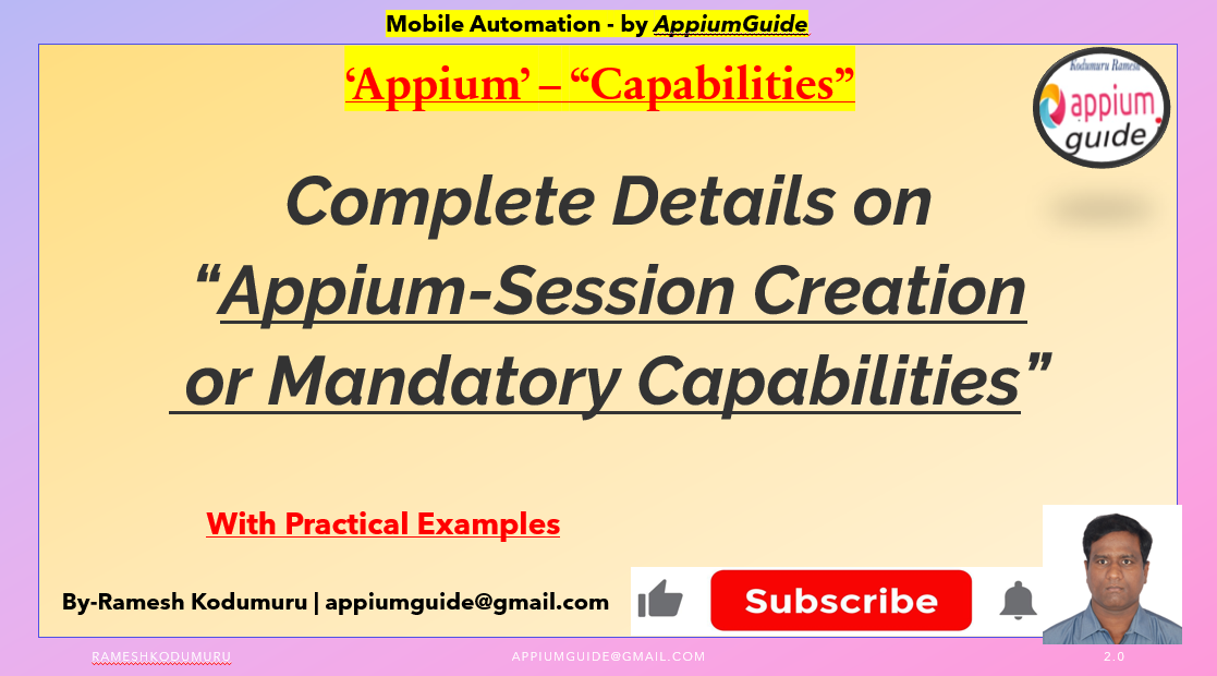 #168. Appium-Capabilities-2:Complete Details on “Appium-Session ...