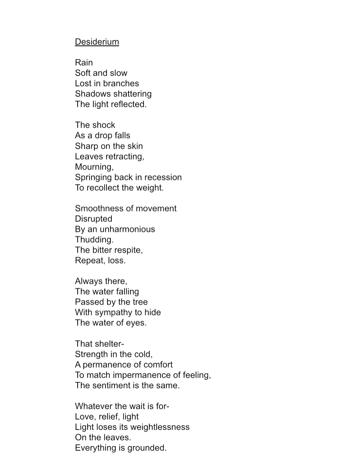 Desiderium, by Maria Giles. Sydney Gardens Tree Weekender writing… | by ...
