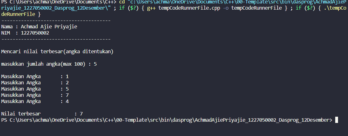 Mencari Nilai Terbesar Dari Array — C++ | by Achmadajie | Medium