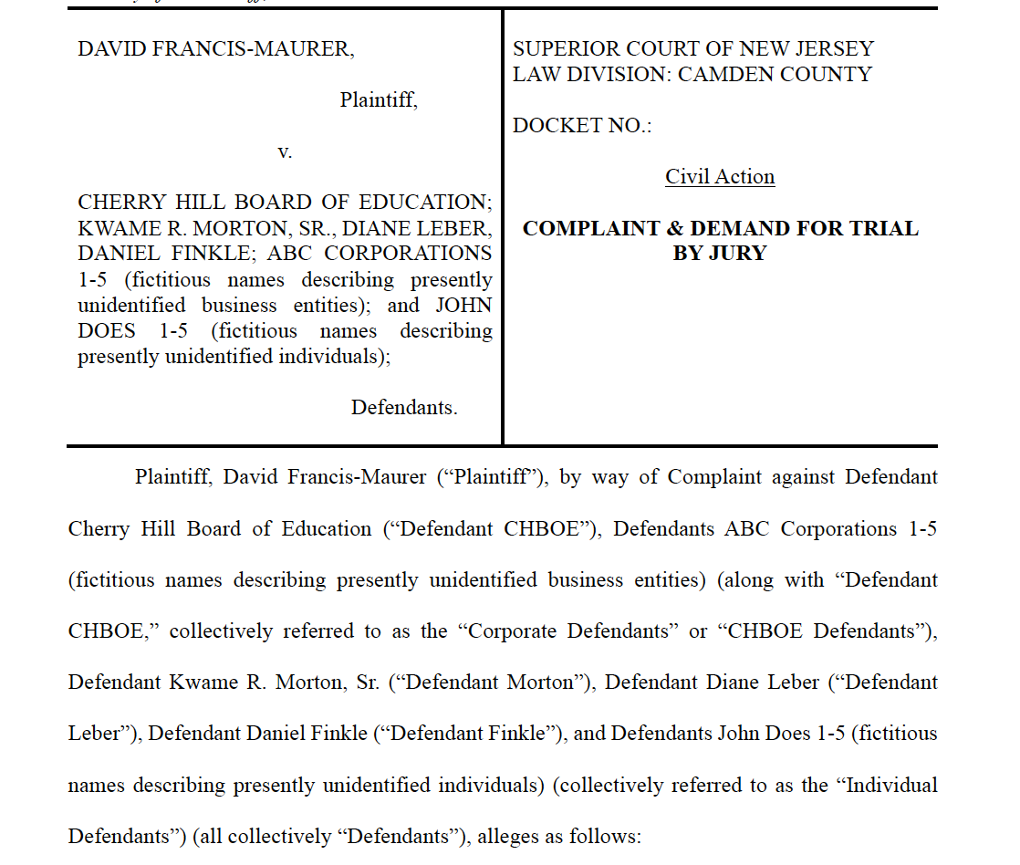 Fired or silenced? Cherry Hill assistant principal says whistleblowing ...