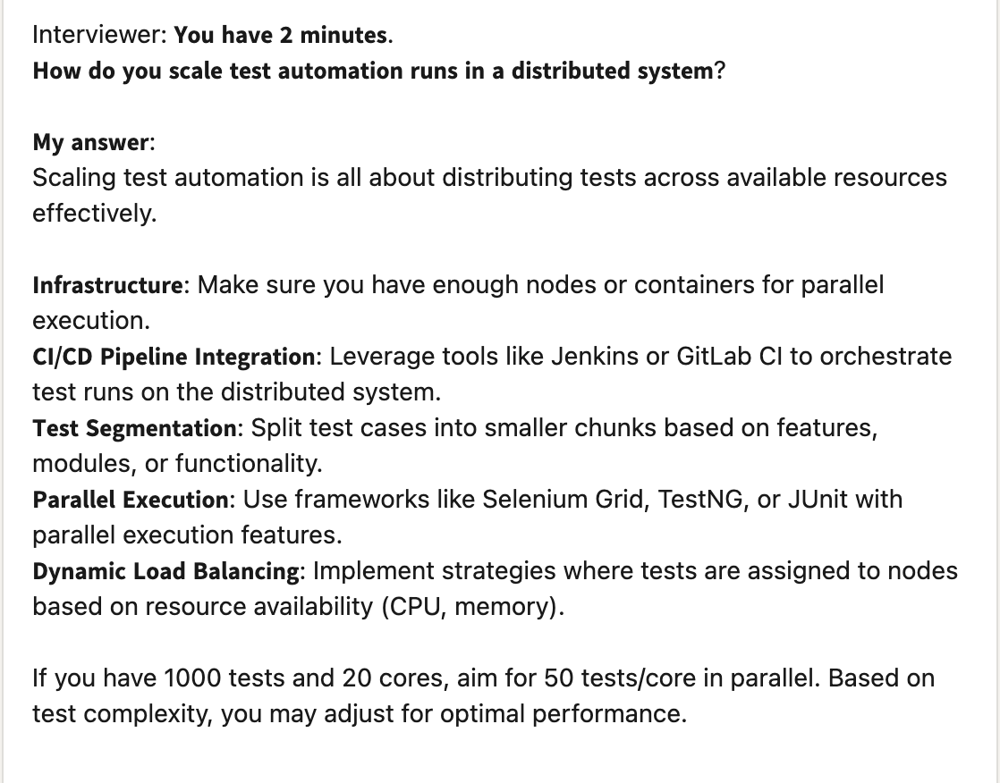 𝗛𝗼𝘄 𝗱𝗼 𝘆𝗼𝘂 𝘀𝗰𝗮𝗹𝗲 𝘁𝗲𝘀𝘁 𝗮𝘂𝘁𝗼𝗺𝗮𝘁𝗶𝗼𝗻 𝗿𝘂𝗻𝘀 𝗶𝗻 𝗮 𝗱𝗶𝘀𝘁𝗿𝗶𝗯𝘂𝘁𝗲𝗱 𝘀𝘆𝘀𝘁𝗲𝗺? | by Sidharth Shukla | Jan, 2025 ...