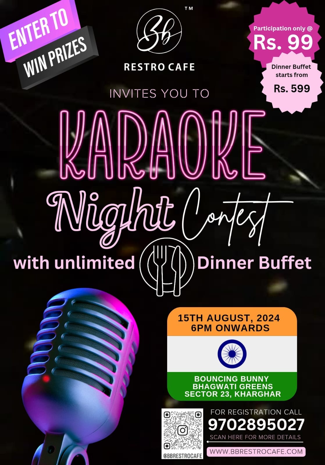 BB Restro Cafe | Karaoke Night Contest | Independence Day Celebration ...
