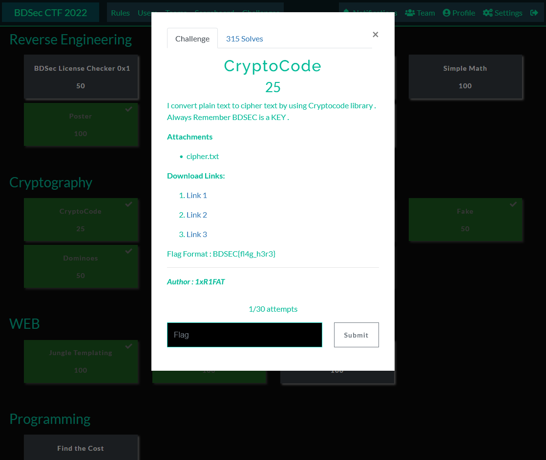 BDSec CTF-Cryptography Walkthrough | by Riyad Bin Islam | Medium