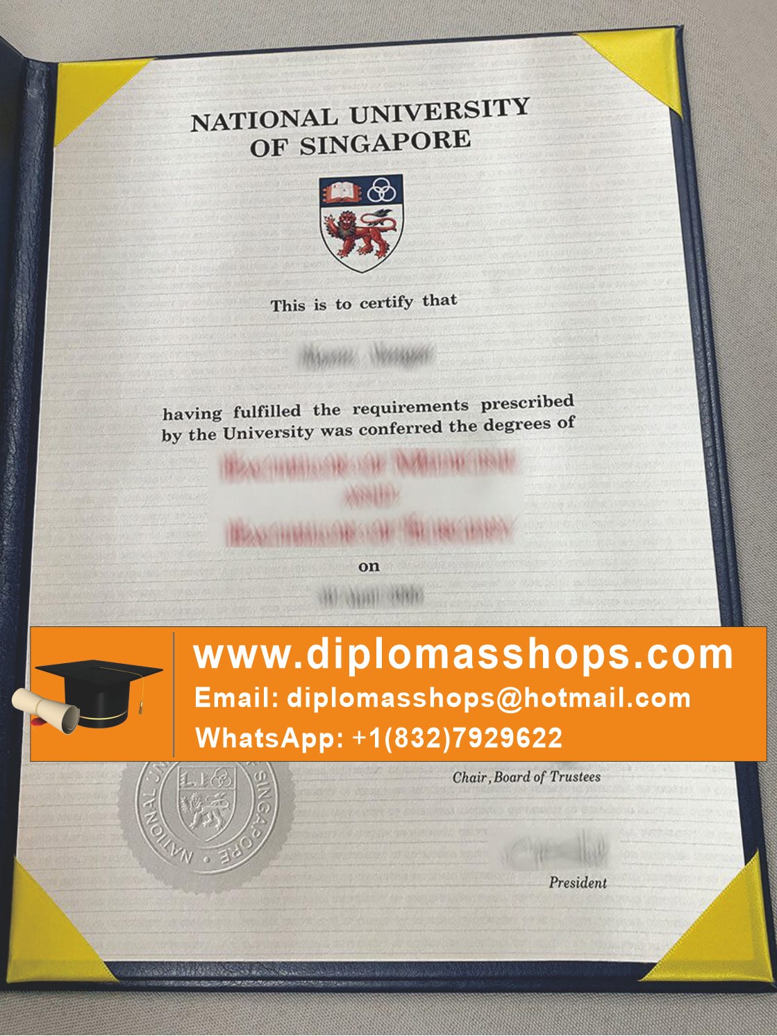 University Degree Certificates Sample