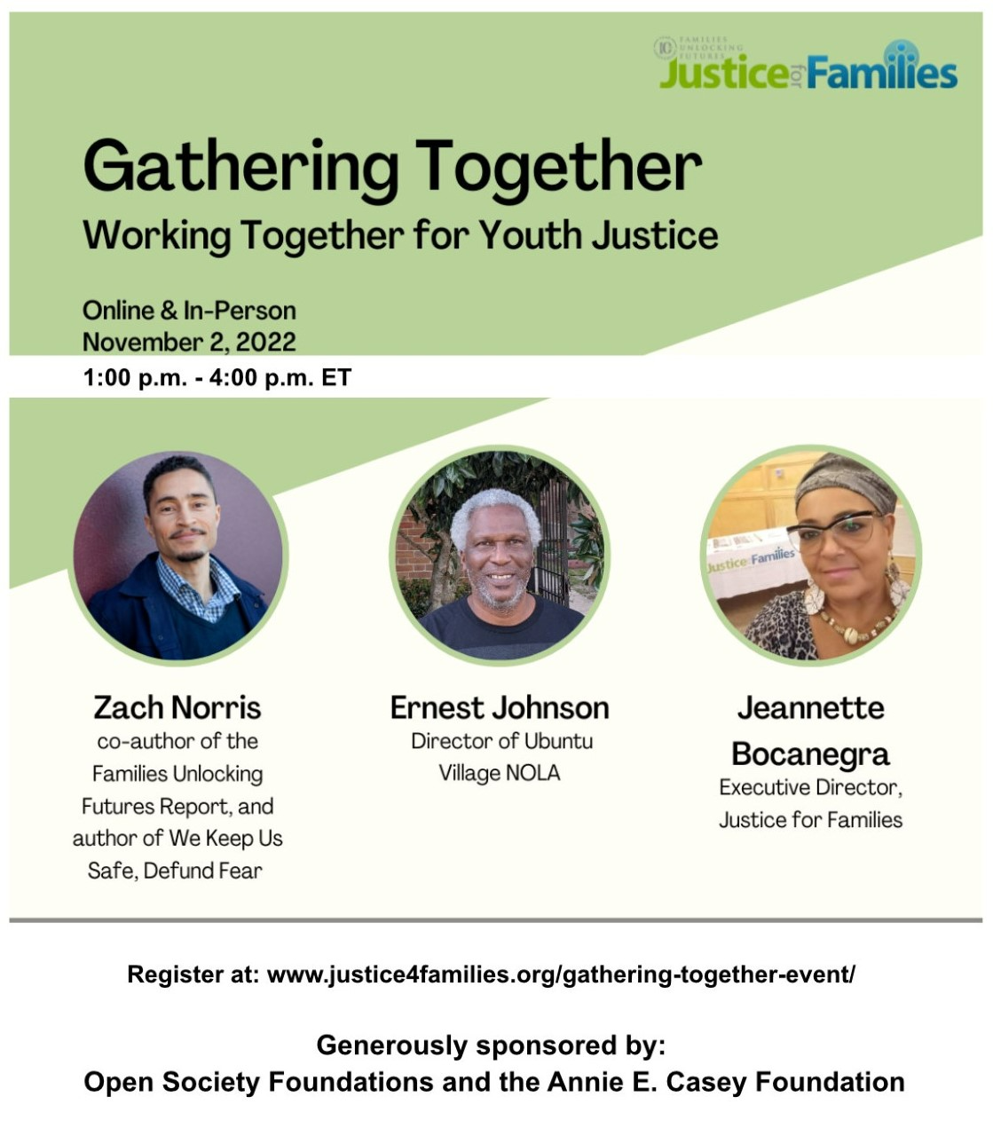 “Gathering Together: Continuing the Work for Youth Justice” — 11/2 ...