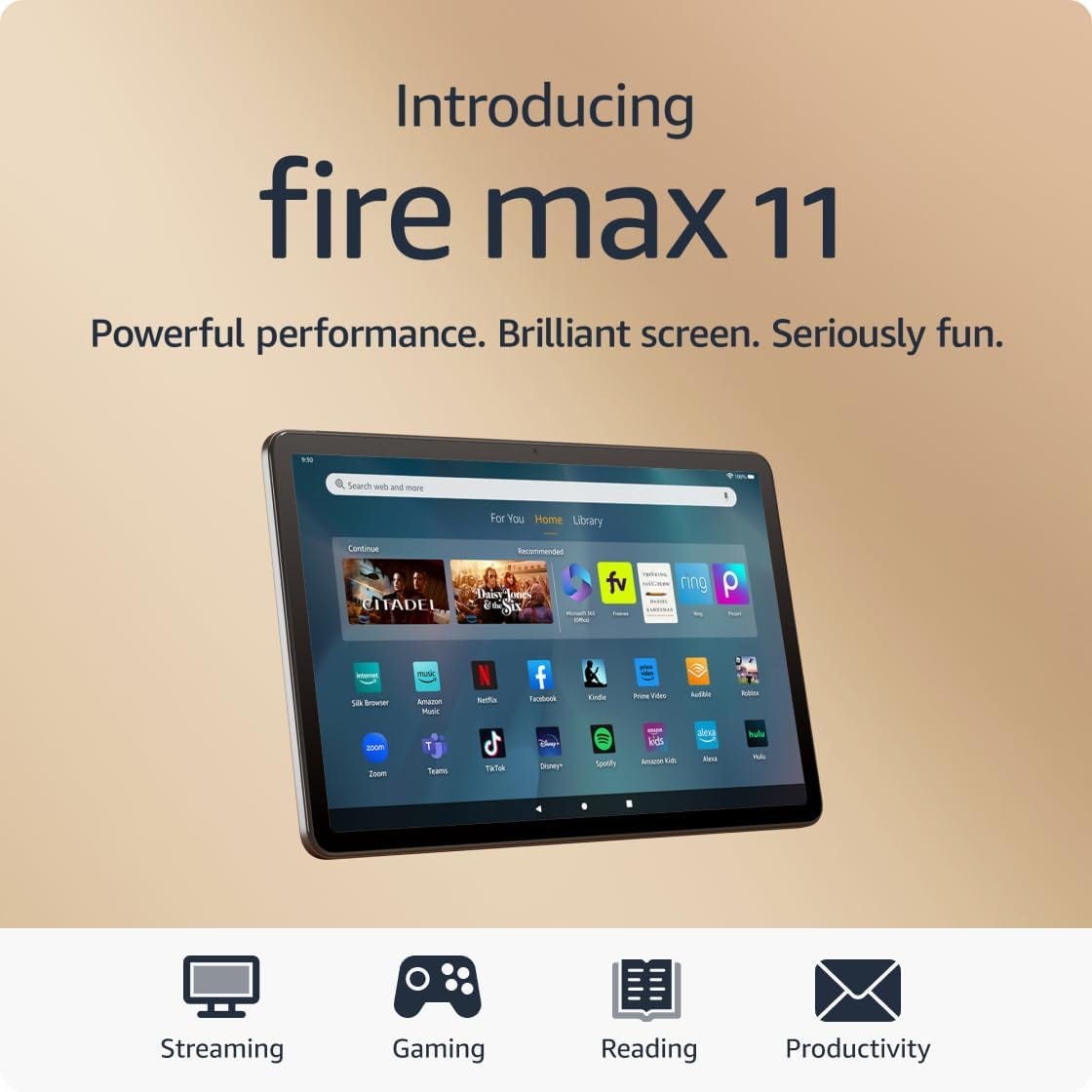 Introducing Amazon Fire Max 11 tablet, built for entertainment, vibrant ...