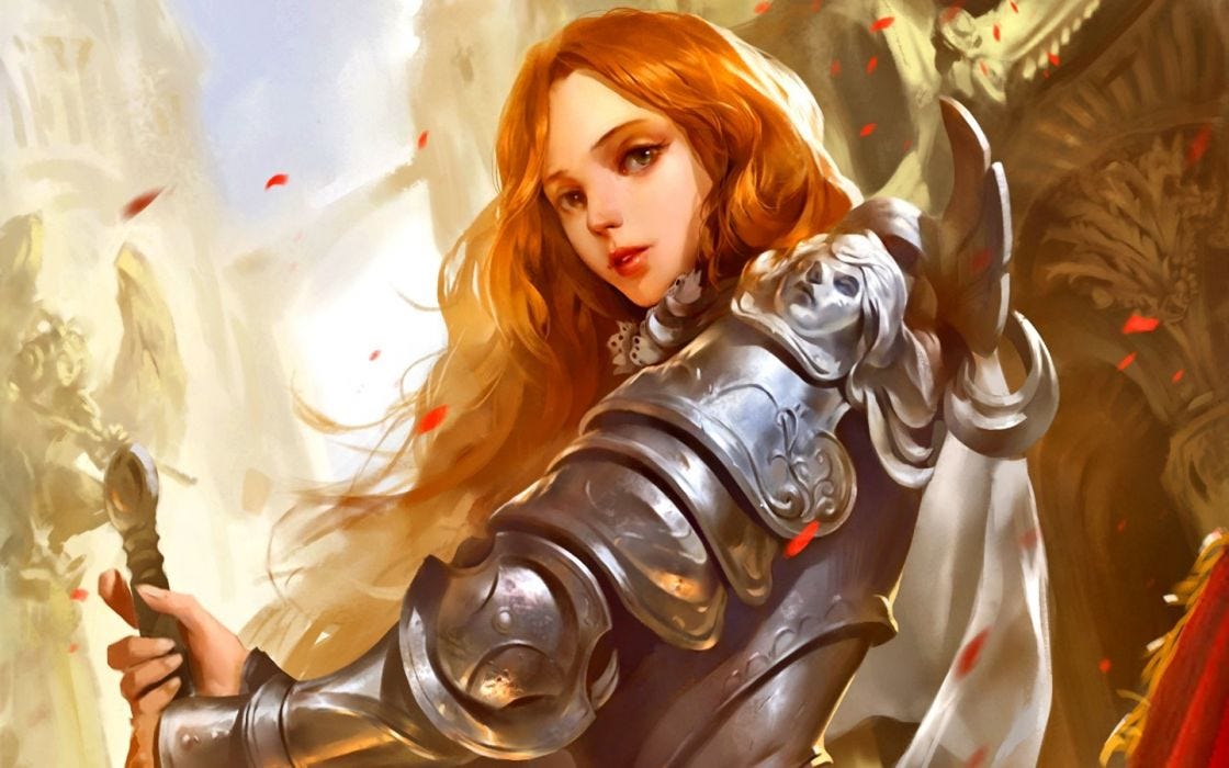The Battle Maiden. Her hair flowed in the wind, her… | by Spellchant ...