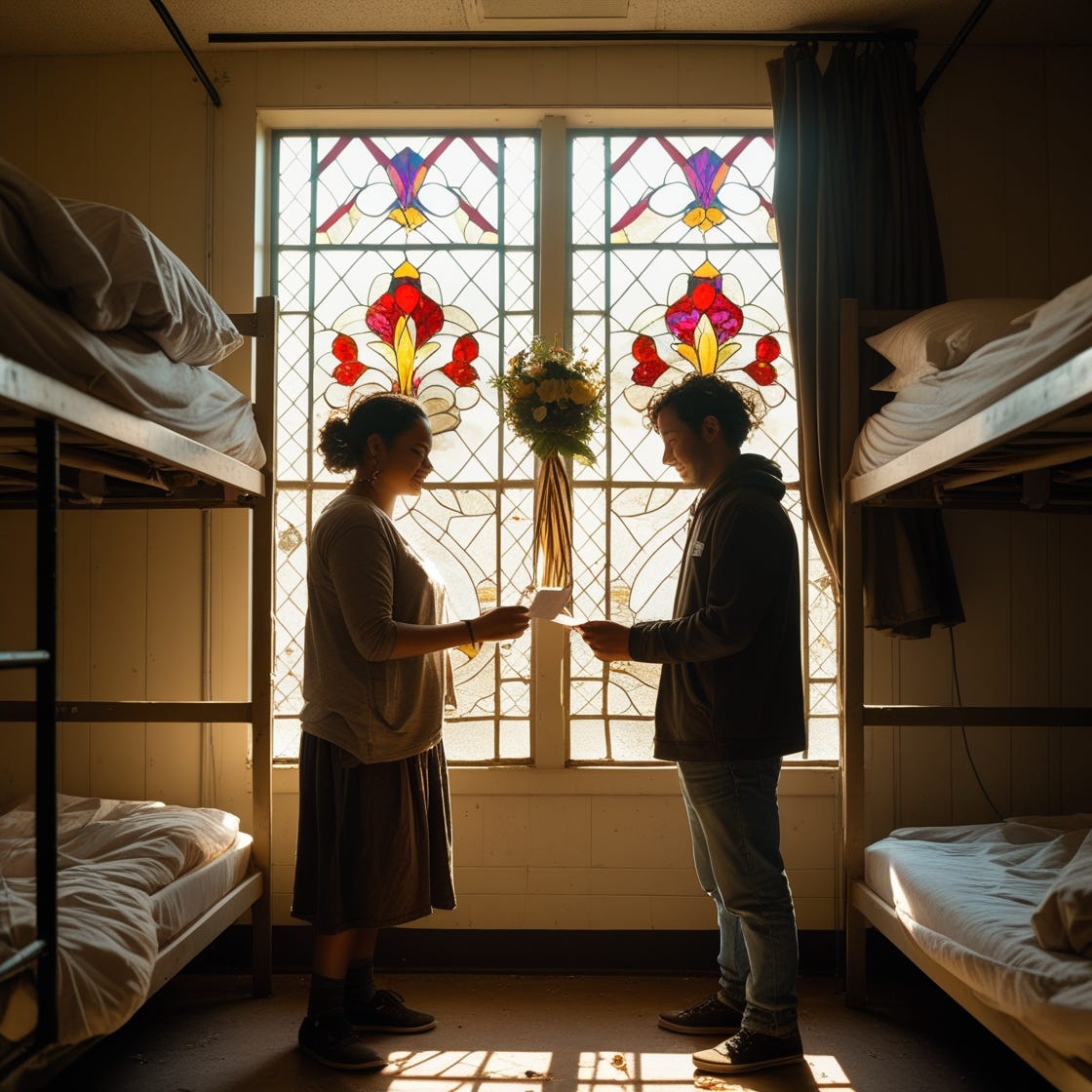 “The Wedding Vows They Wrote in a Homeless Shelter” | by Between Dust & Divinity | May, 2025 ...