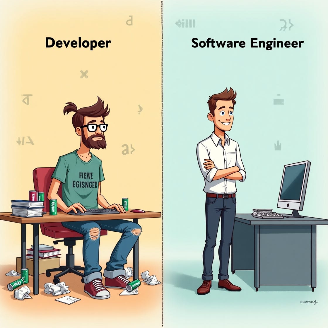 Developer vs Software Engineer: Same Coffee, Different Job Titles | by Rasathurai Karan ...