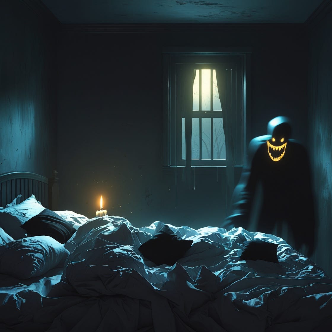 “The Smiling Woman at the Foot of the Bed” - J Smithurst - Medium