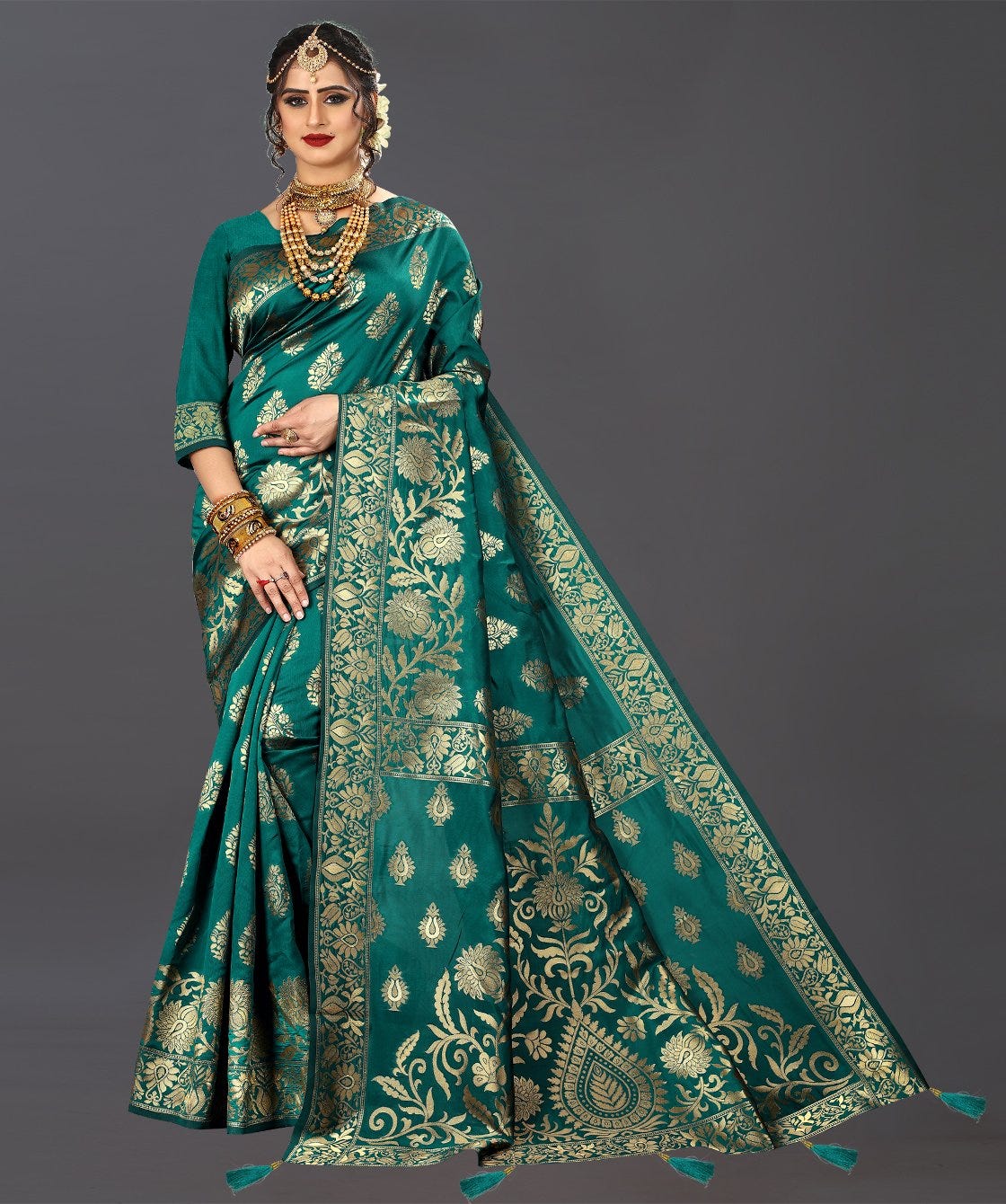 Jacquard Sarees. Sarees are an essential part of any… | by Trendzstyle ...