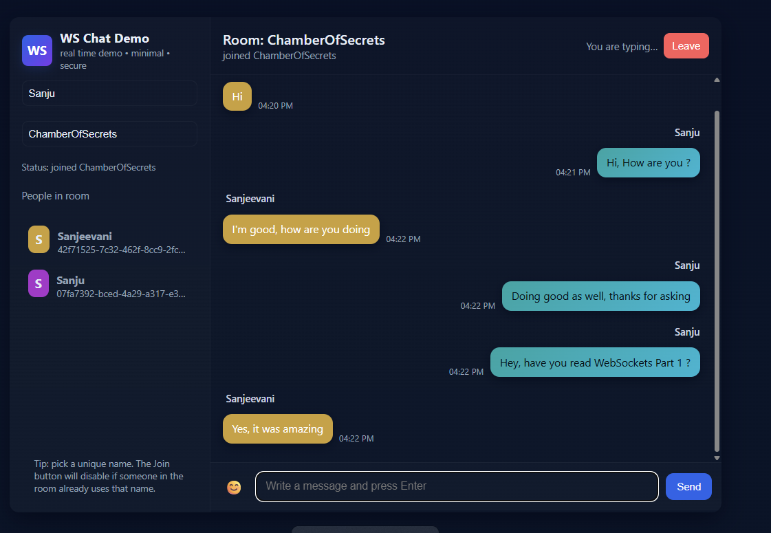 WebSockets Part 2 — Implementation: Build a Real-Time Chat App in Node ...