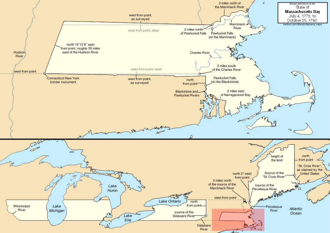 The State of Massachusetts Bay. Previously we had Long Connecticut, and ...