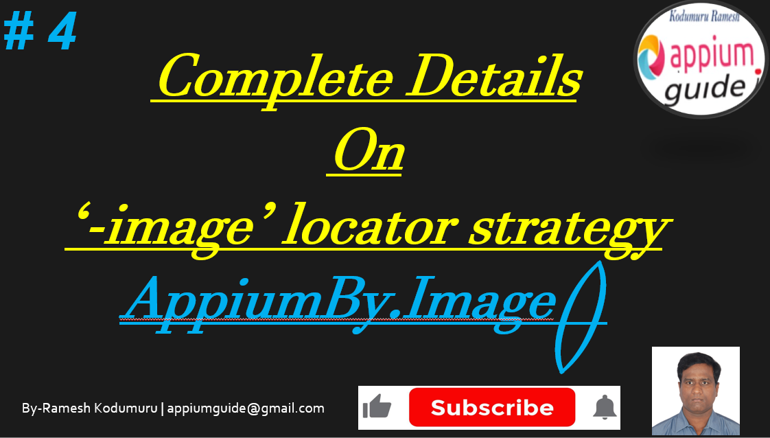 #144.Appium-Images : Complete Details On ‘-image’ locator strategy Usage — “AppiumBy.Image ...