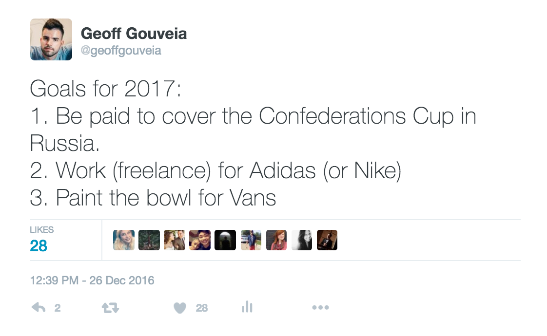 2016: An Open Letter to Fans of @geoffgouveia | by geoff gouveia | Medium