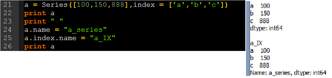 [Python] Pandas 簡介-Series. Pandas是python模組中用來處理大量資料時，非常好用的一個模組，像是爬蟲 ...