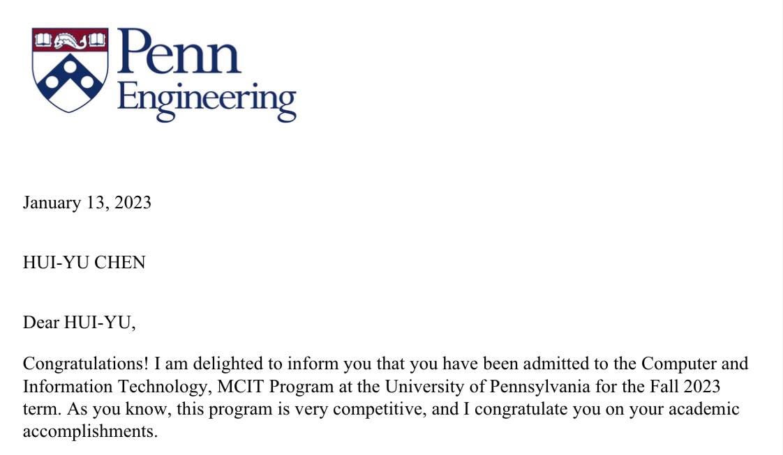我是如何申請上 UPenn MCIT ?. 分享沒有找代辦、沒有任何高等數學底子、沒有 CS… | by Nollie Chen | Medium